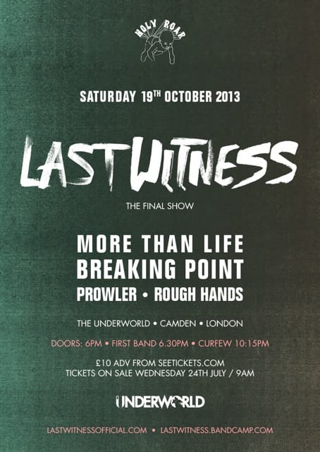 Last Witness – Final Show Flyer – PlanetMosh