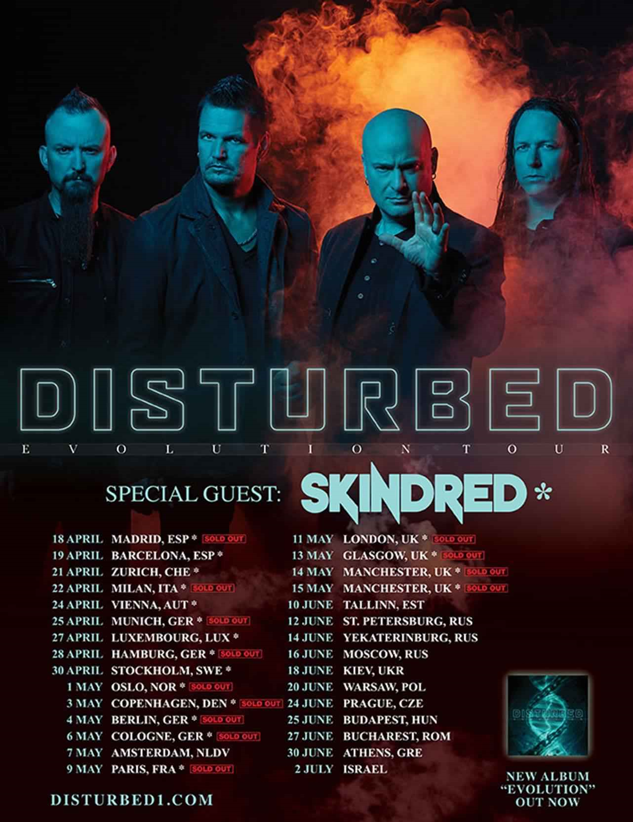 Skindred Announced as Special Guests on Disturbed Upcoming “Evolution ...
